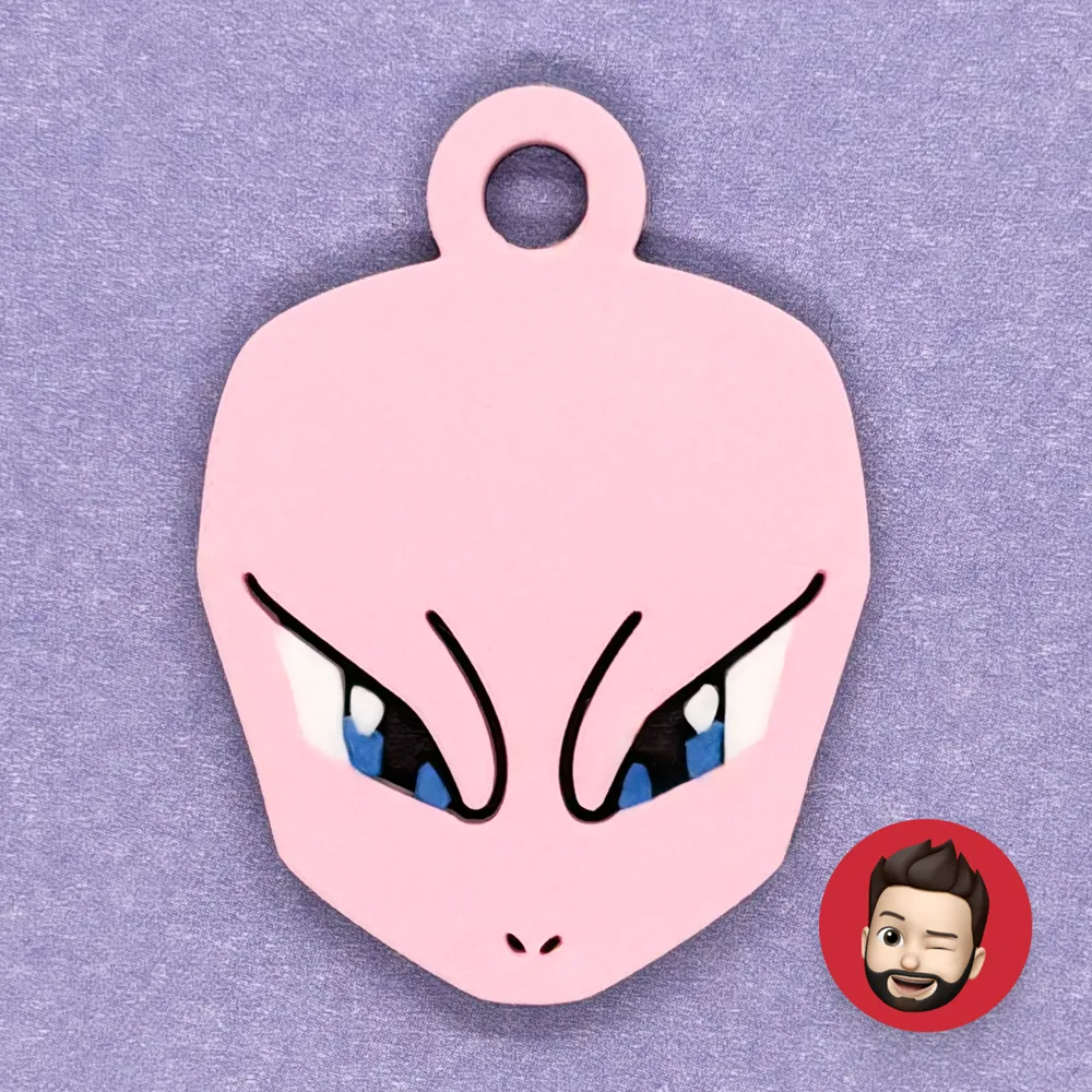 Pokemon Mewtwo keychain by nicodeimos - MakerWorld