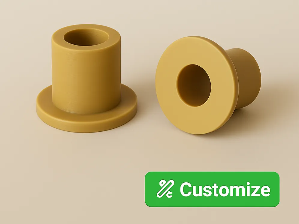 Flanged Bushing - fully customizable - Free 3D Print Model - MakerWorld