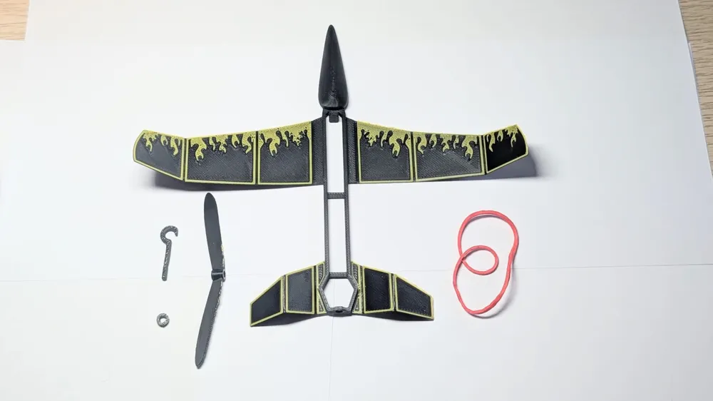 rubberband jet v1 - Free 3D Print Model - MakerWorld