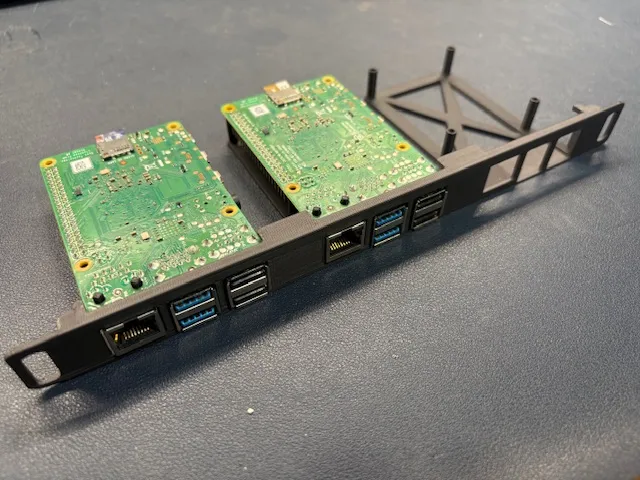 0.5U Triple RPi 4 bracket for 10inch Rack by SigOS MakerWorld: Download ...
