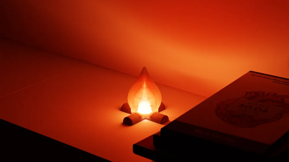 Campfire Lamp. Mini Led campfire desktop light by Abstractia Design ...