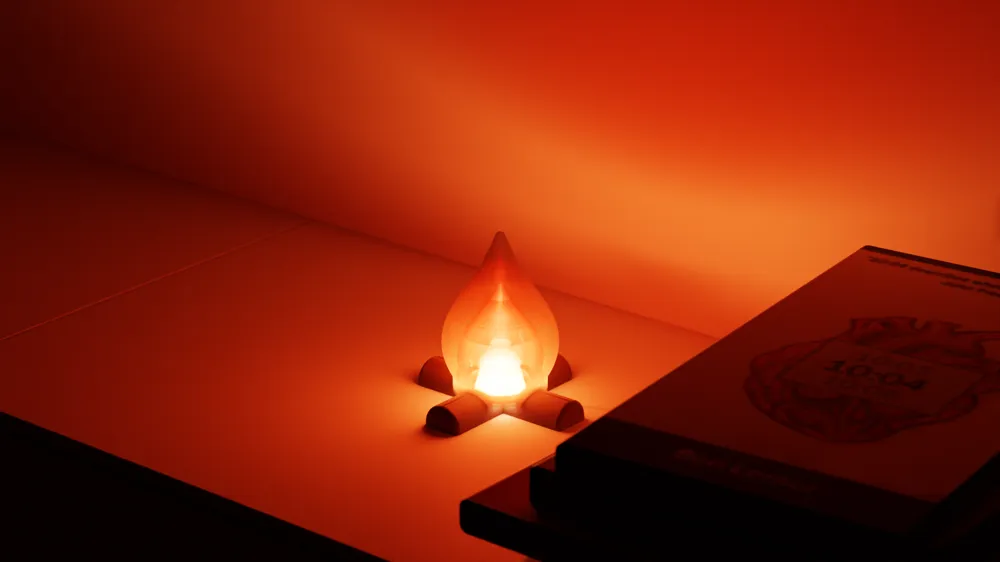 Campfire Lamp. Mini Led campfire desktop light by Abstractia Design ...