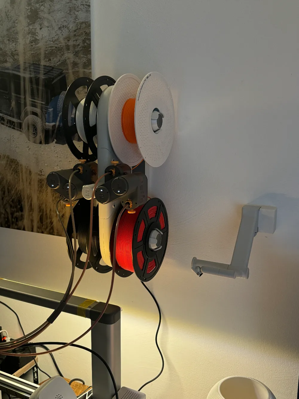 Bambulab A1 spool holder wall mount by Robbicon - MakerWorld