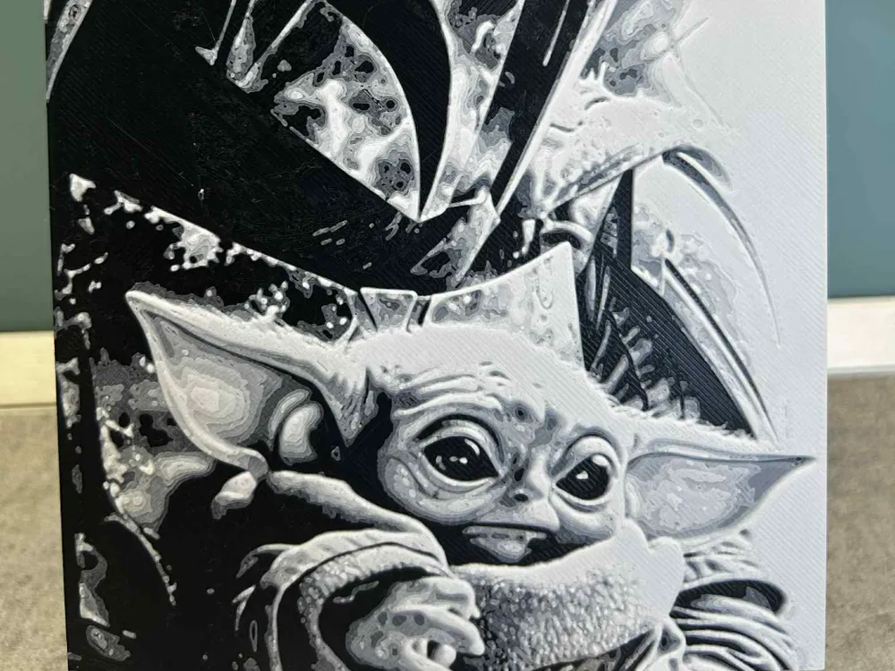 Baby Yoda, Mandalorian - Hueforge by PokeGeorg MakerWorld: Download ...