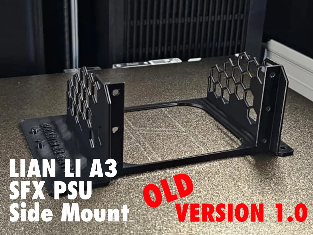 OLD:v1 Lian Li A3 SFX Power Supply Side Case Mount - Free 3D Print ...