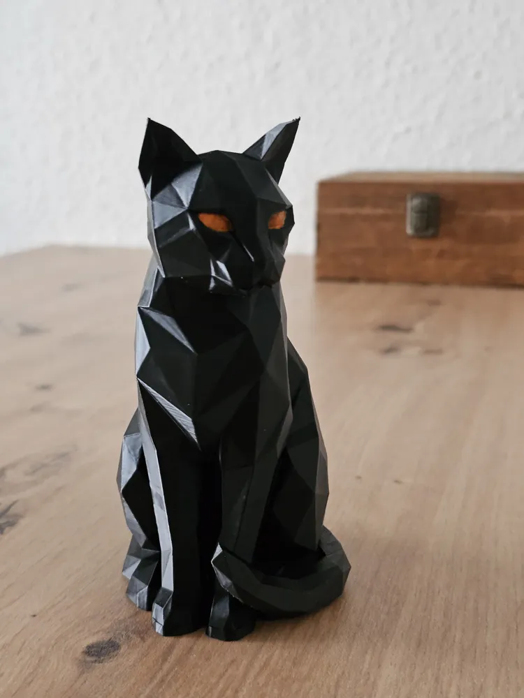 Low Poly Black Cat (91g only!) by Enerr3D MakerWorld: Download Free 3D Models
