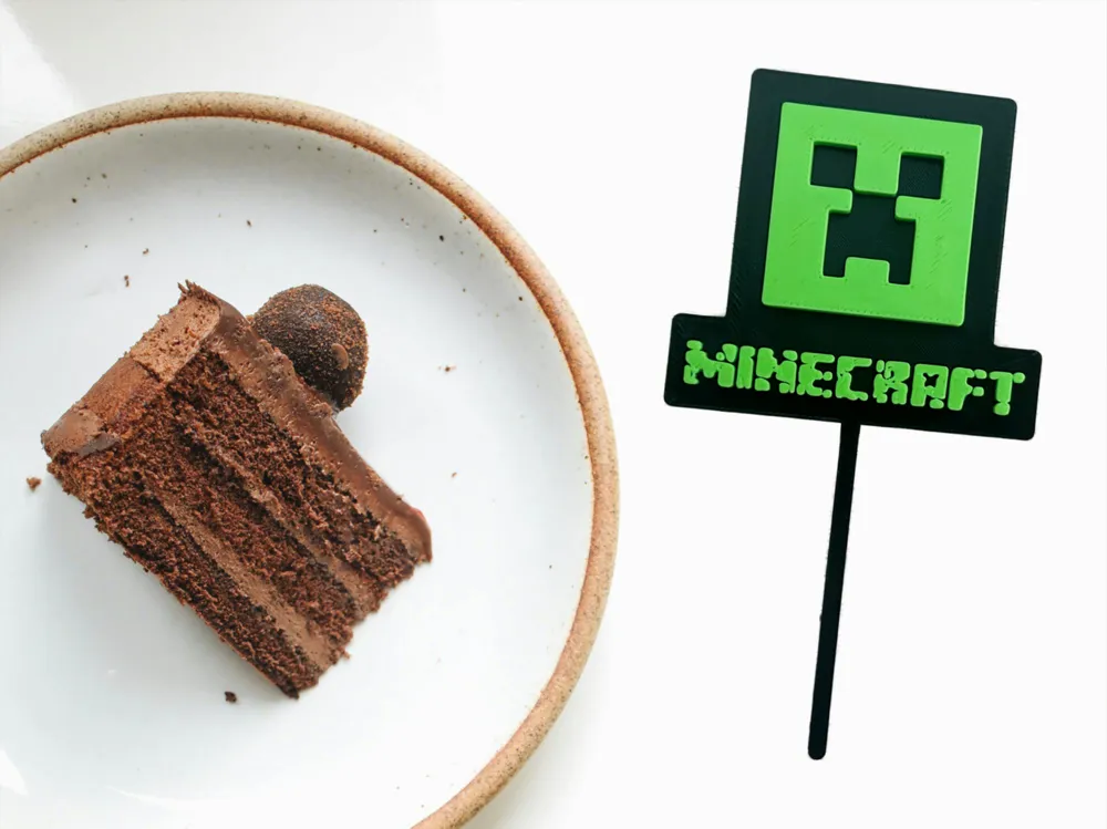 Minecraft Creeper cake topper Remixed by Nagy MakerWorld: Download Free ...