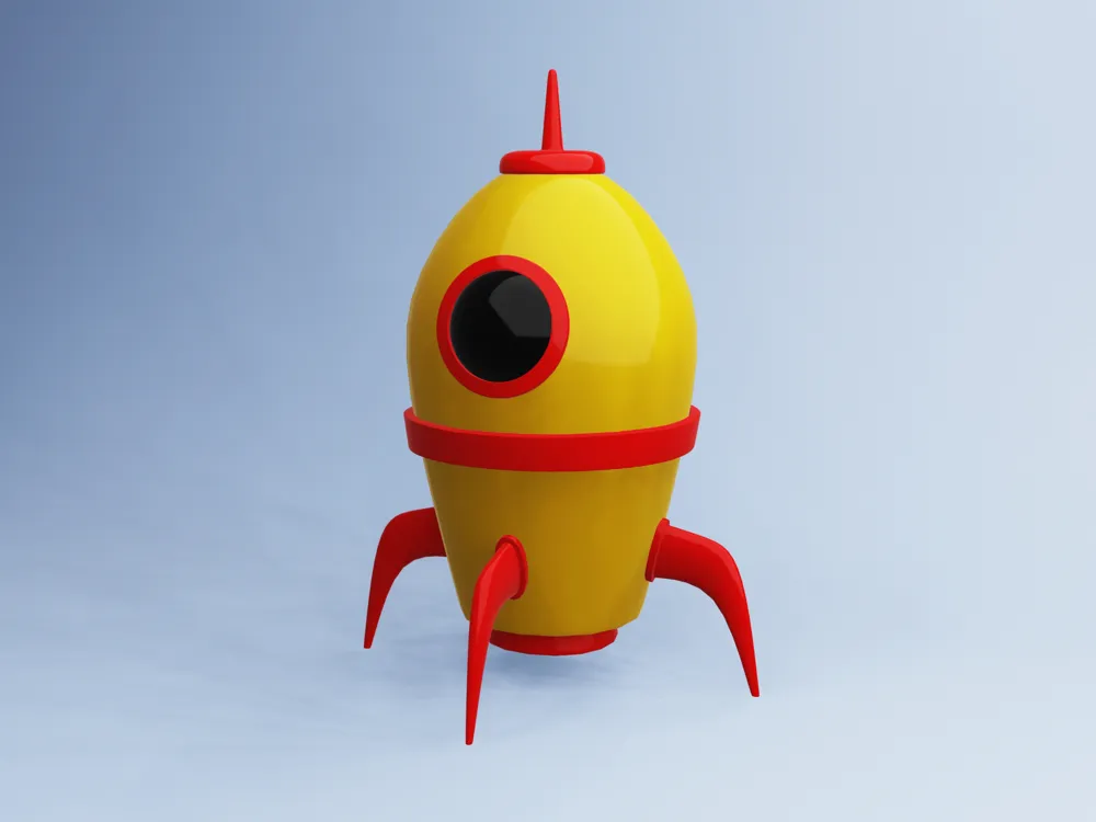 Comic rocket by FatCatStudio - MakerWorld