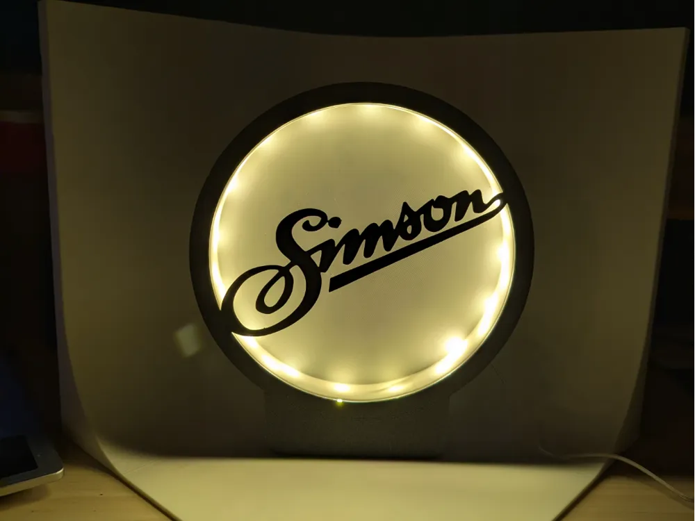 LED Silhouette Lamp Simson Lettering - Free 3D Print Model - MakerWorld