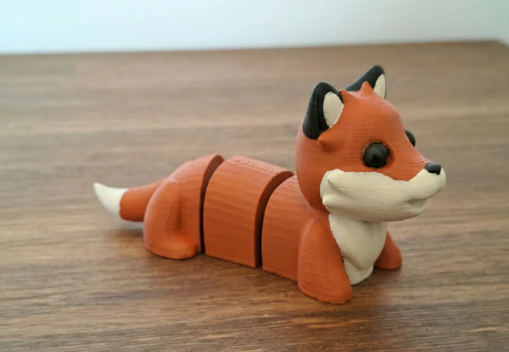 Articulated Fox – Cute Flexi Animal Toy - Free 3D Print Model - MakerWorld