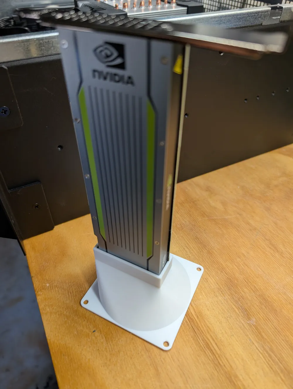 Nvidia Tesla T4 Customizable Fan Shroud Adapter - Free 3D Print Model ...