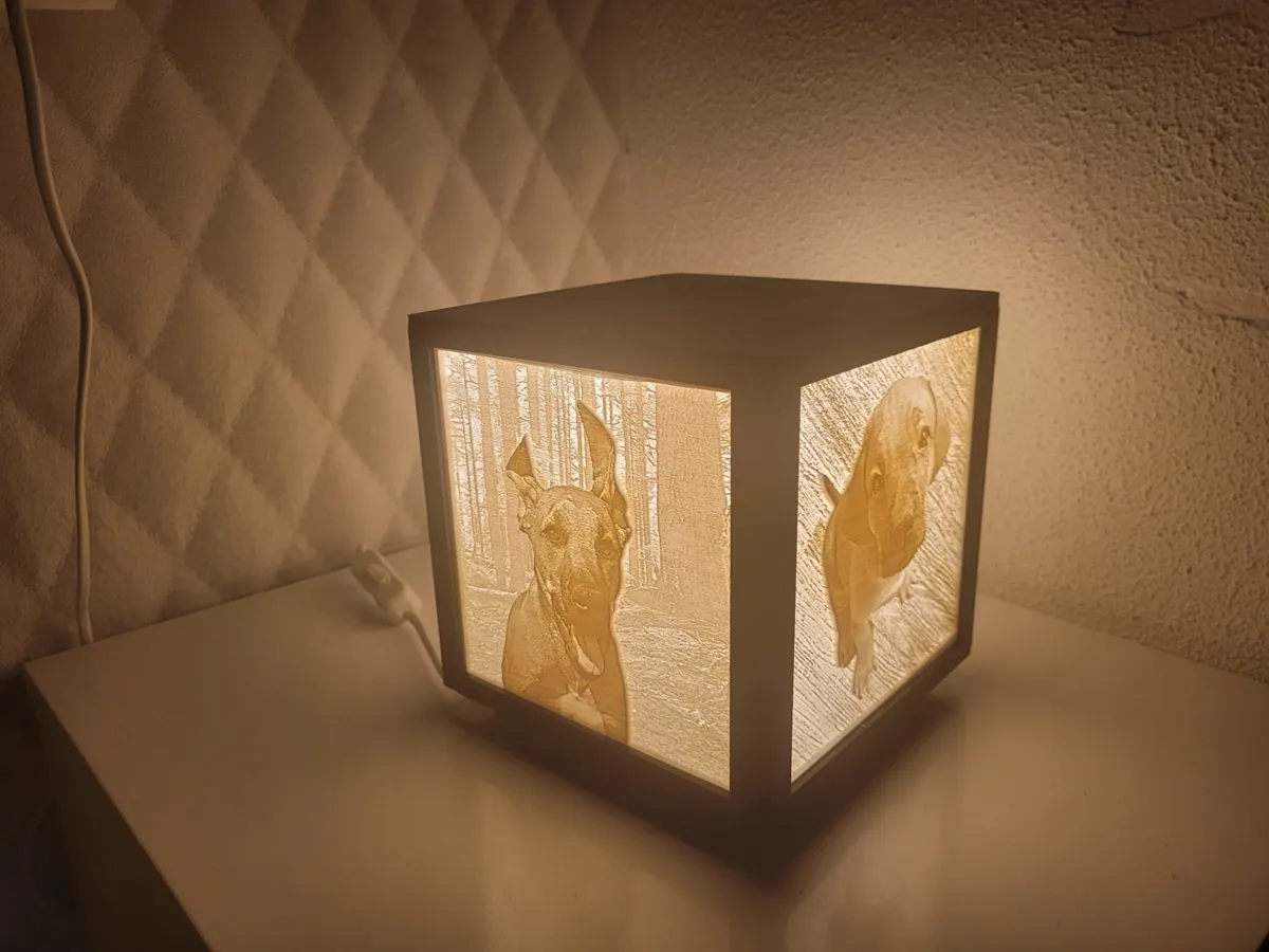 Lámpara de litofanía con 4 imágenes - Modelo de impresión 3D gratuito ...