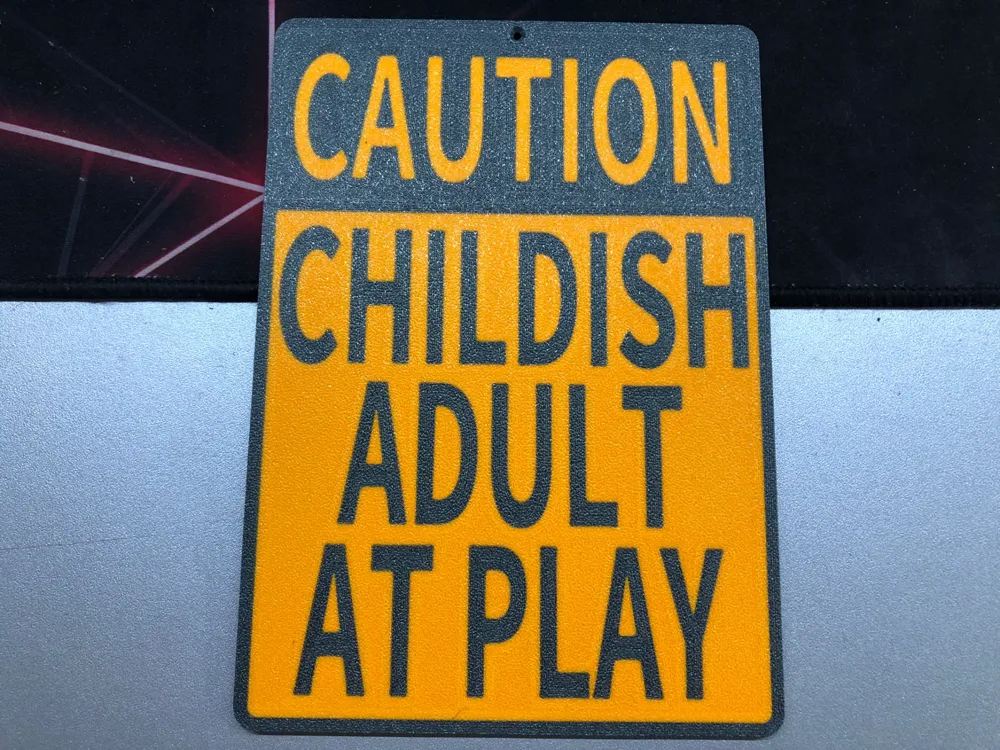 Caution - childish adult at play by Koore_ - MakerWorld