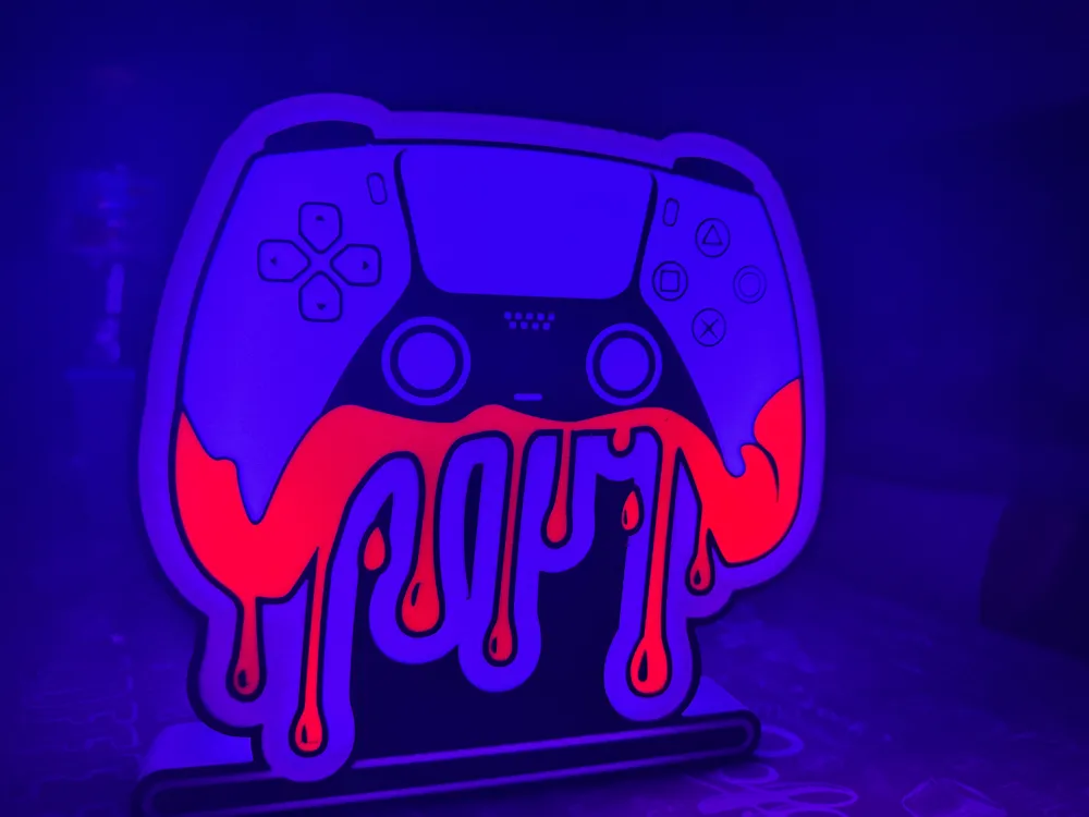 Bloody PS5 Controller Decorative Lightbox by Square3D - MakerWorld
