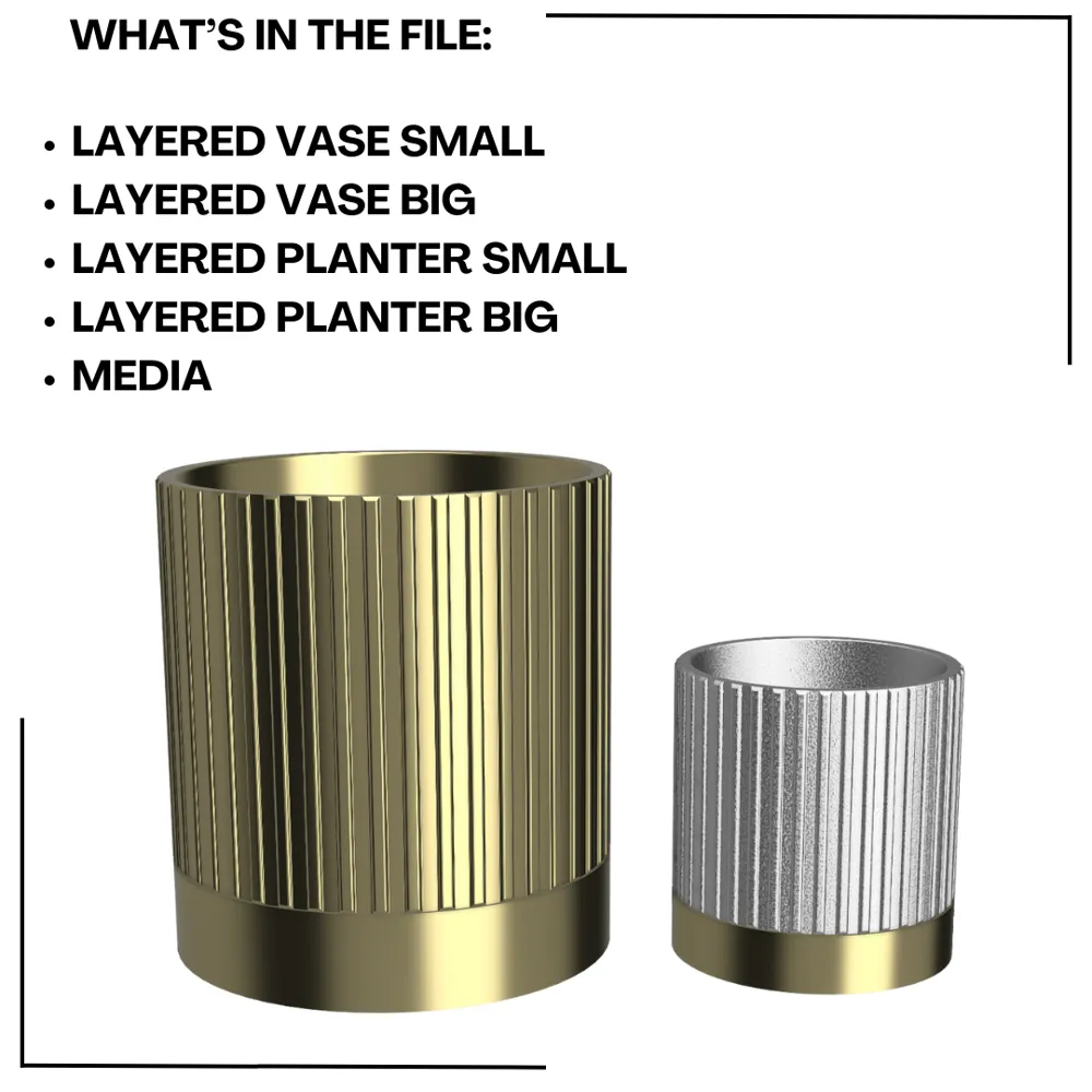 Layered Vase / Planter by BRB Project MakerWorld: Download Free 3D Models