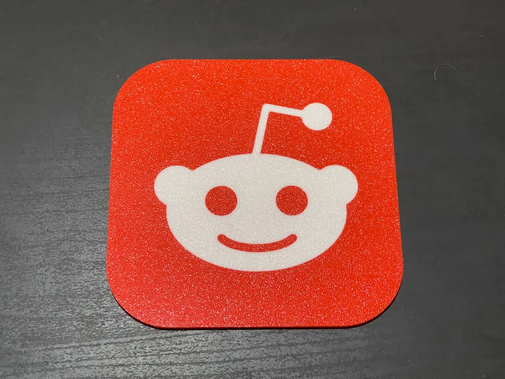Reddit - Social App Icon Coaster (old logo) by MalcTheOracle - MakerWorld