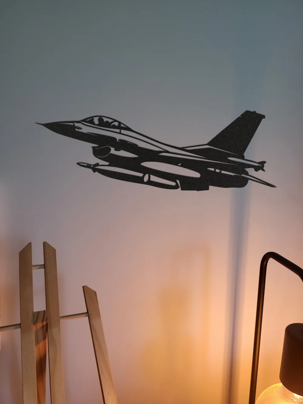F-16 Fighting Falcon - 2D WALL ART - Free 3D Print Model - MakerWorld