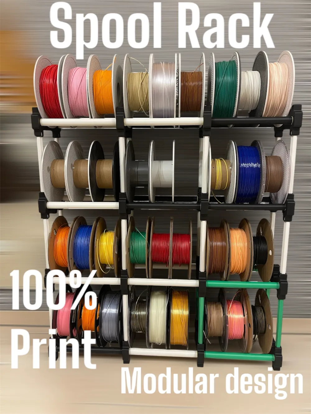 Modular Filament Spool Rack by 3d-tech MakerWorld: Download Free 3D Models