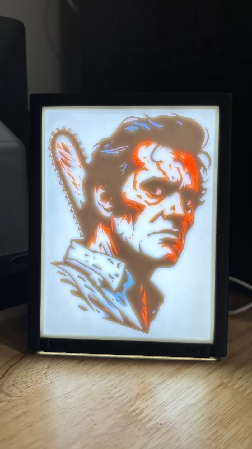 Ash Williams: Deadite Slayer Lithophane by Meatbag - MakerWorld