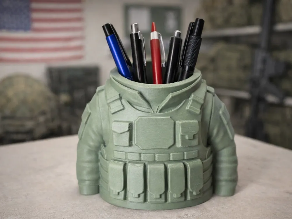 Military Tactical Vest Pen Holder Organizer - Free 3D Print Model ...