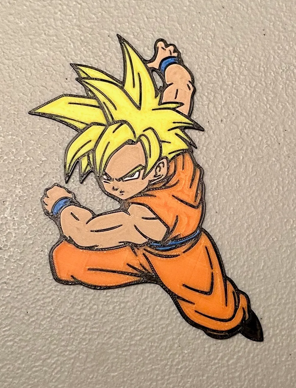 Multicolor Goku Magnet by wotfan - MakerWorld