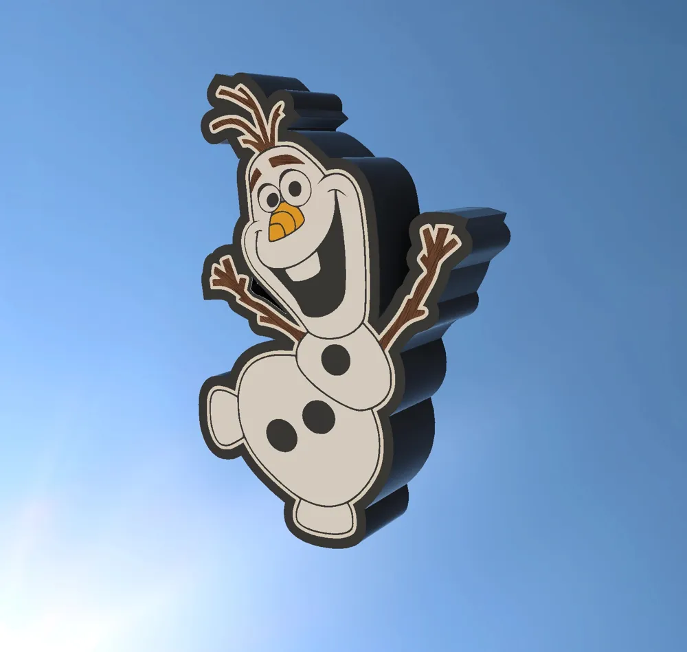 Magical Olaf LED Light Box: Illuminate Your Space with Frozen Charm ...
