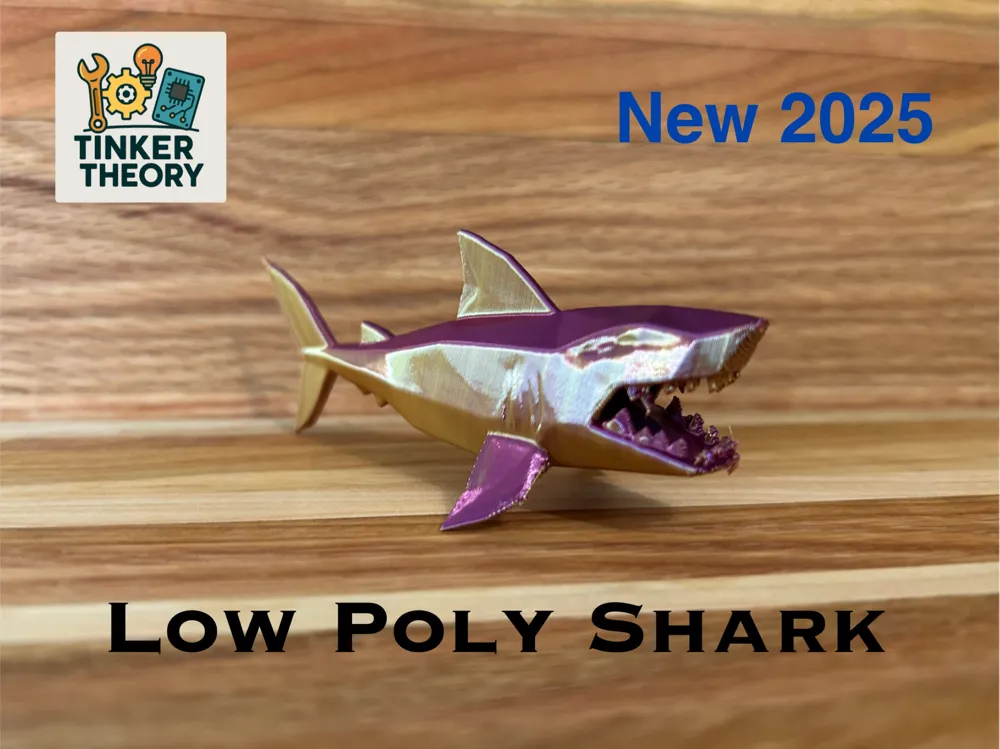 Low Poly Shark by TinkerTheory MakerWorld: Download Free 3D Models