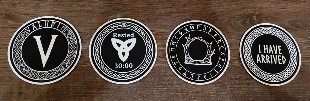 Valheim Coasters by The Arcane Nook MakerWorld: Download Free 3D Models