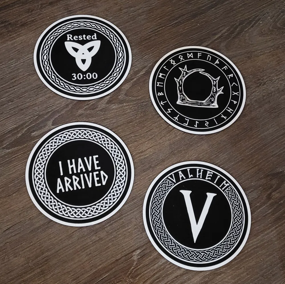 Valheim Coasters by The Arcane Nook MakerWorld: Download Free 3D Models