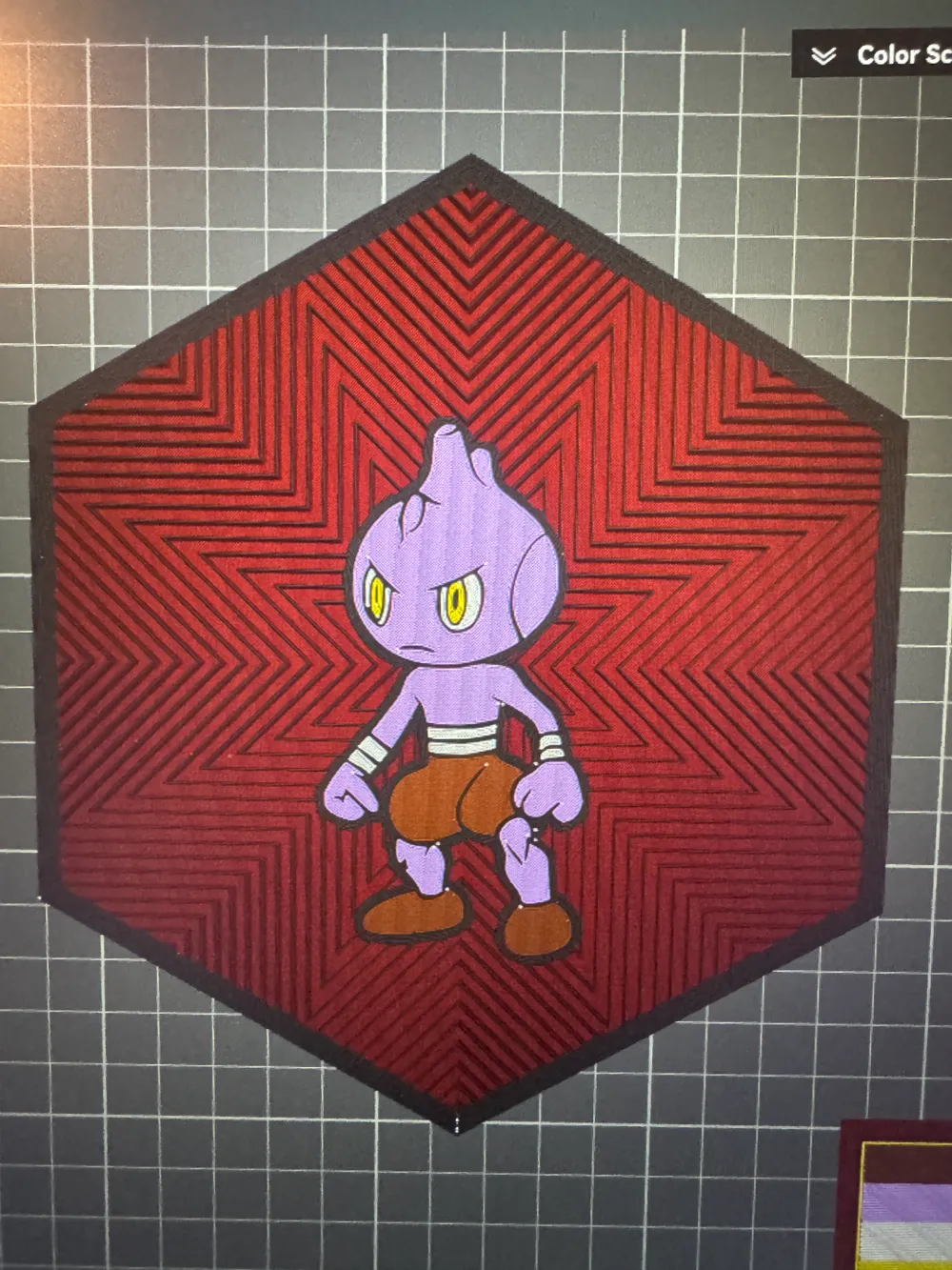 #236 Tyrogue Hex Wall Art by Laced Up Prints - MakerWorld