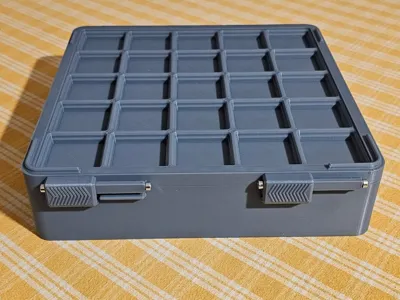 Gridfinity 5x5x6 box stackable with sliding lock Remixed by Daniel ...