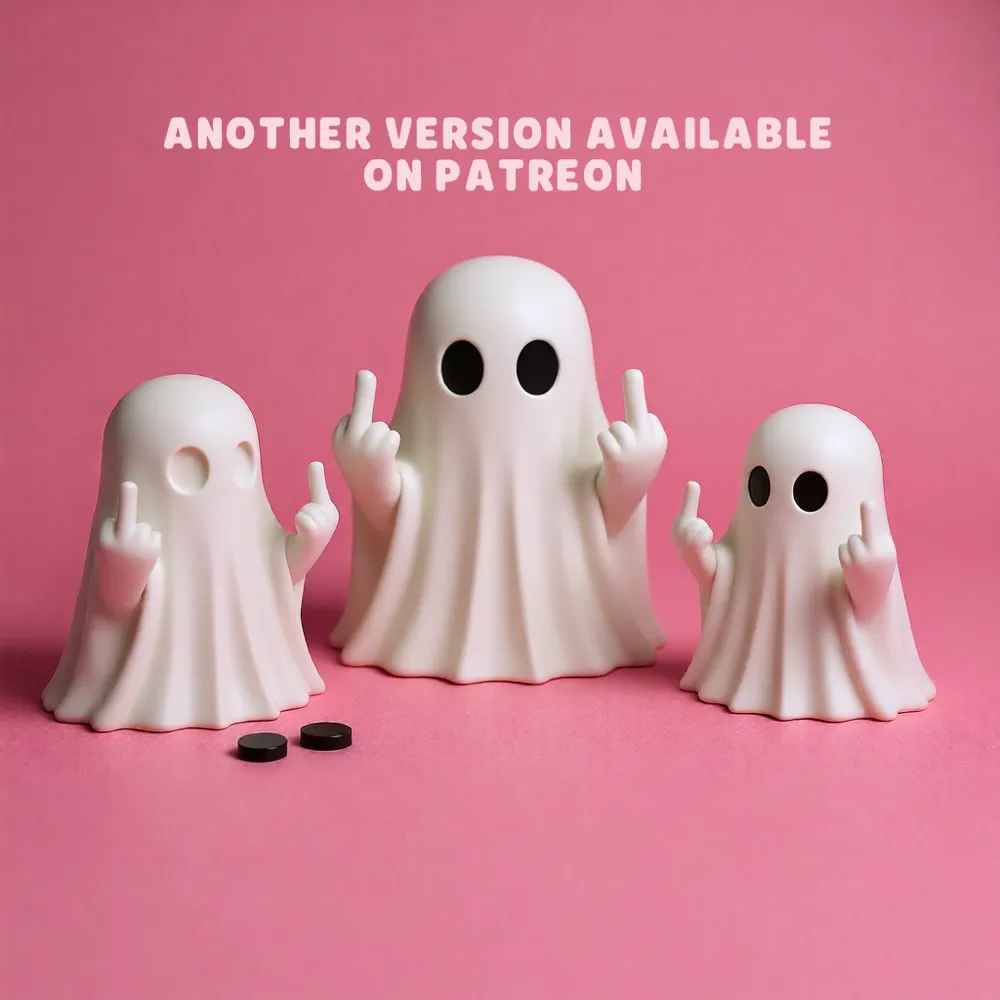 Halloween STL - Middle Finger Ghost by VERNARA MakerWorld: Download ...