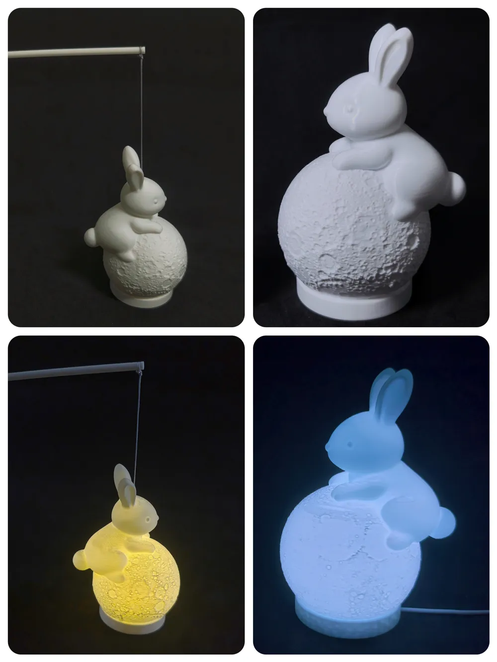 Mid-Autumn Moon Rabbit Blessing Lantern & Night Light (Compatible with ...