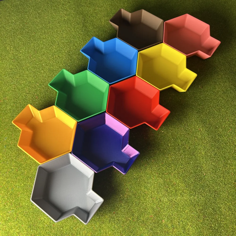 Stackable Hexagon Token Tray with Funnel by AntonFjordsson MakerWorld ...