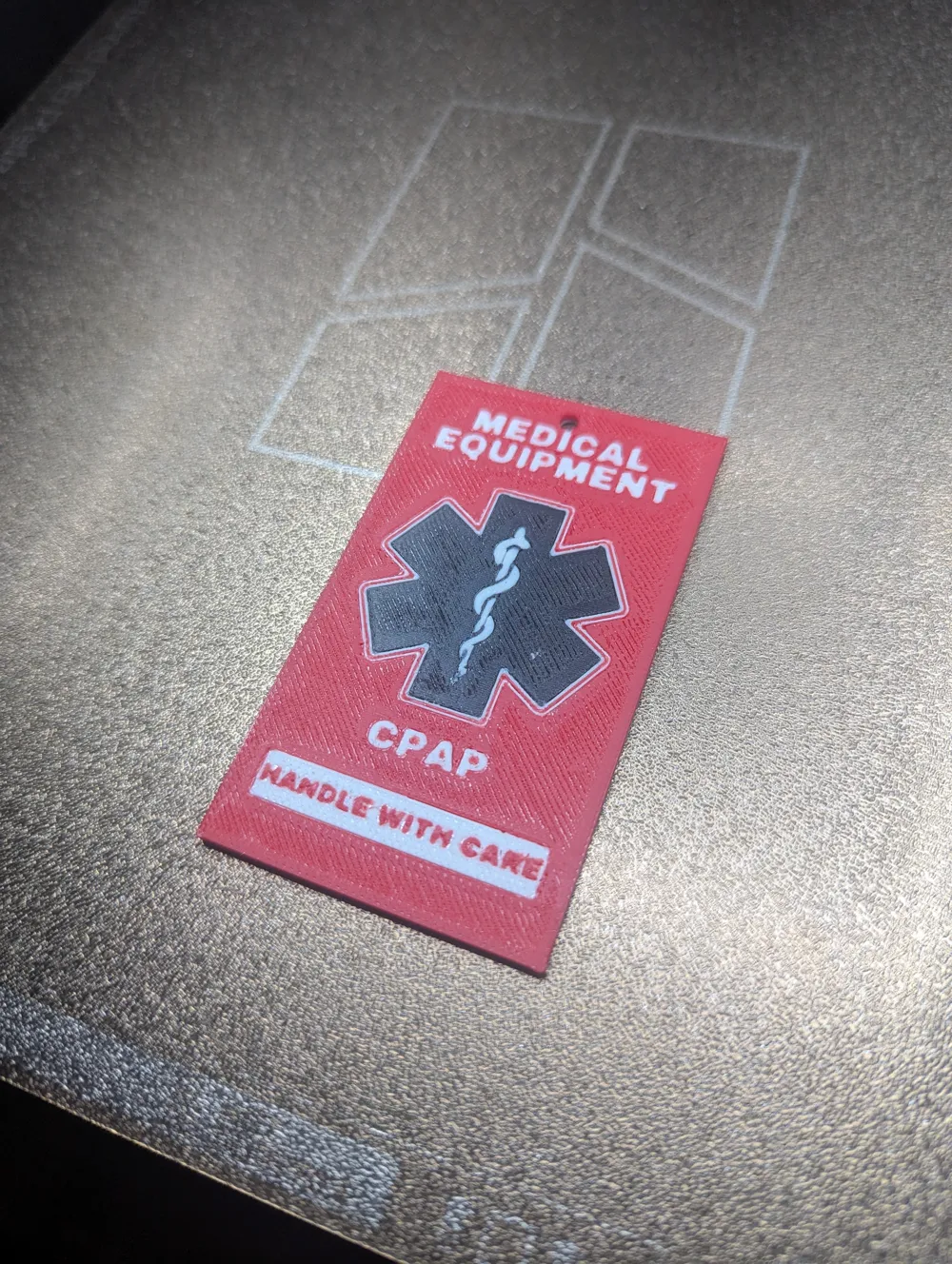 CPAP Medical Equipment Bag Tag - keyring / ziptie - Free 3D Print Model ...