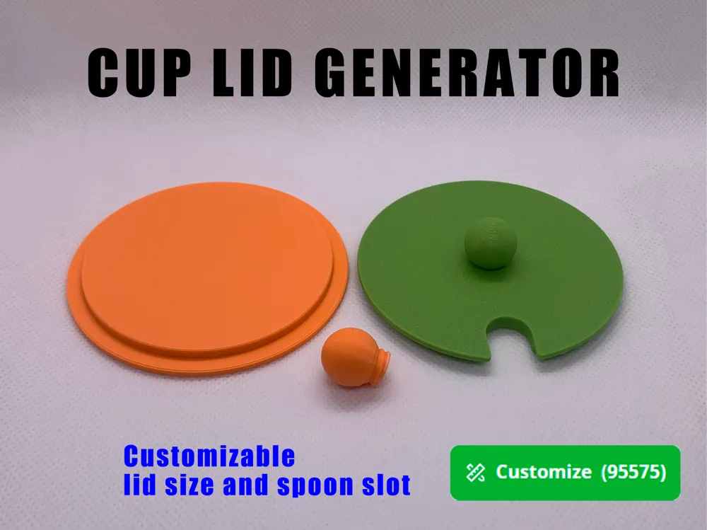 Cup Lid Generator - Free 3D Print Model - MakerWorld