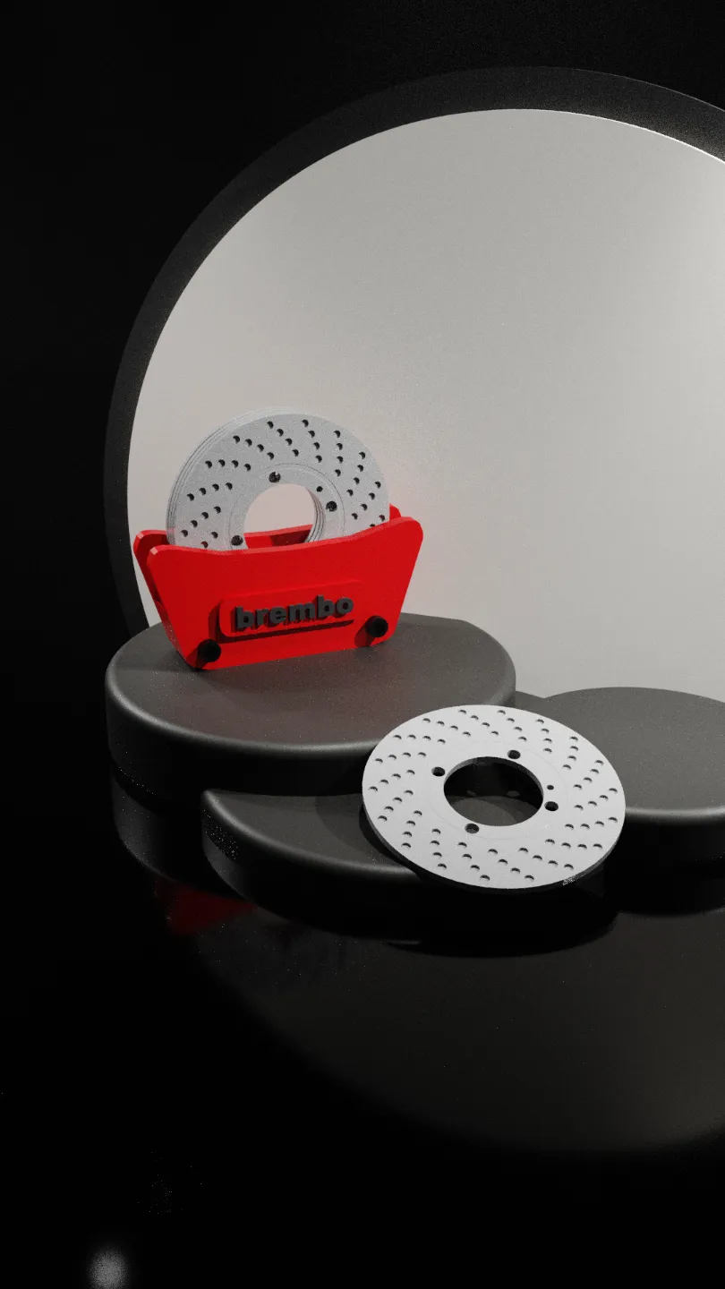 Drink Coasters (Brembo disc brakes style) by Sutnaar - MakerWorld