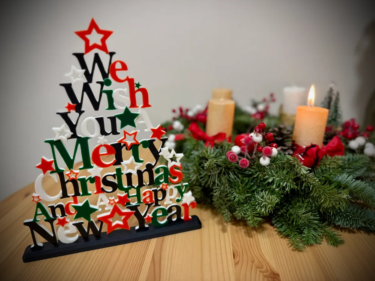 We Wish You a Merry Christmas and a Happy New Year - Free 3D Print ...