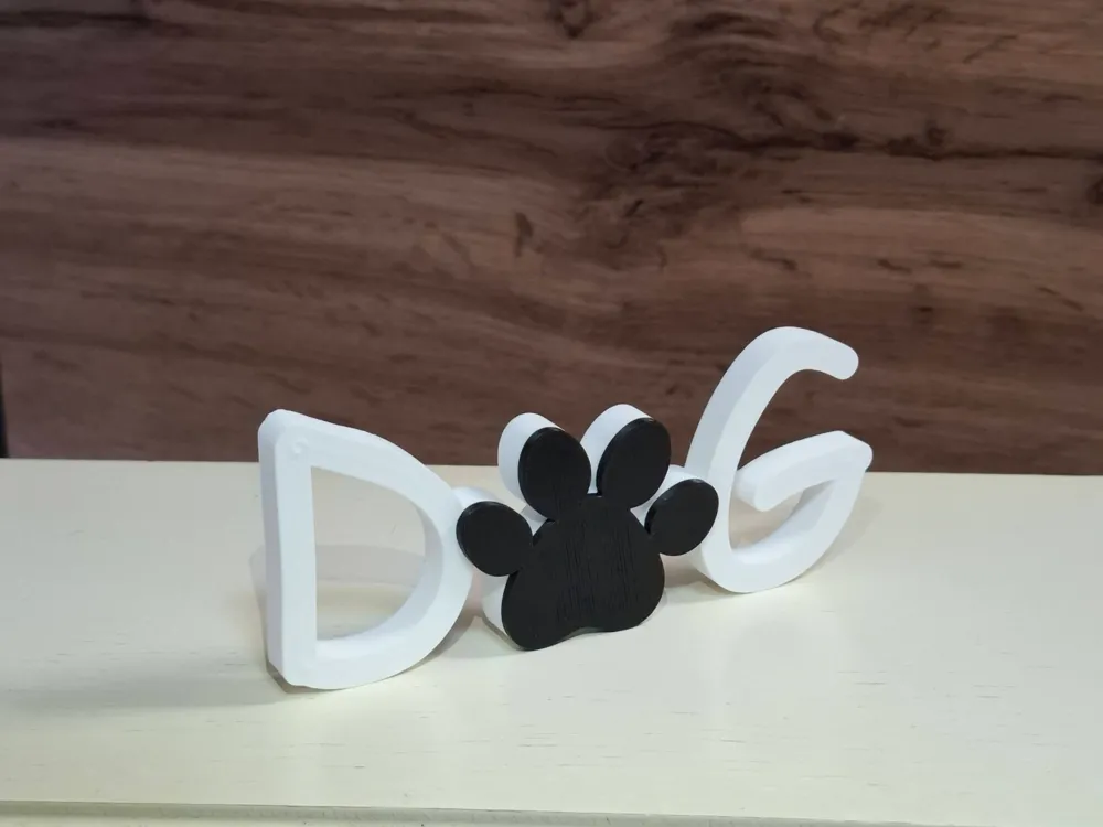 DOG Lettering - Free 3D Print Model - MakerWorld