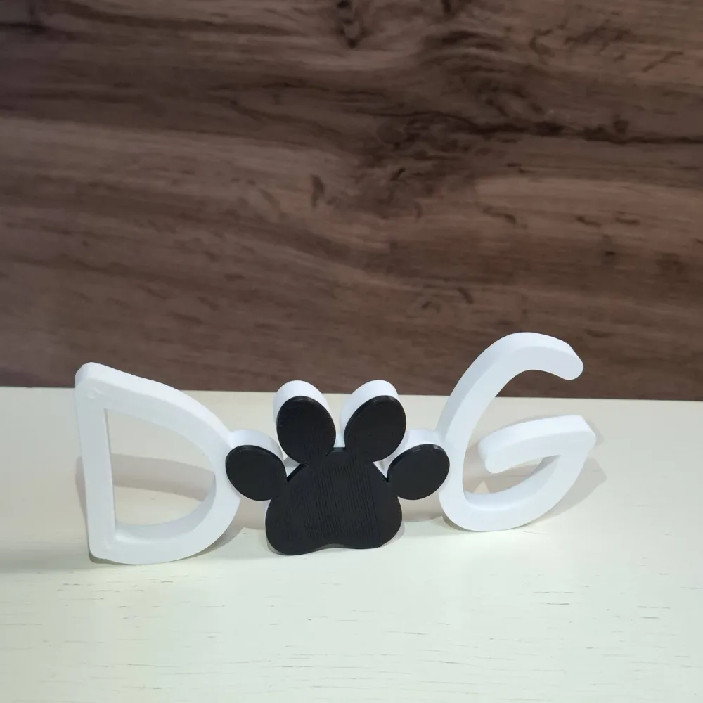 DOG Lettering - Free 3D Print Model - MakerWorld
