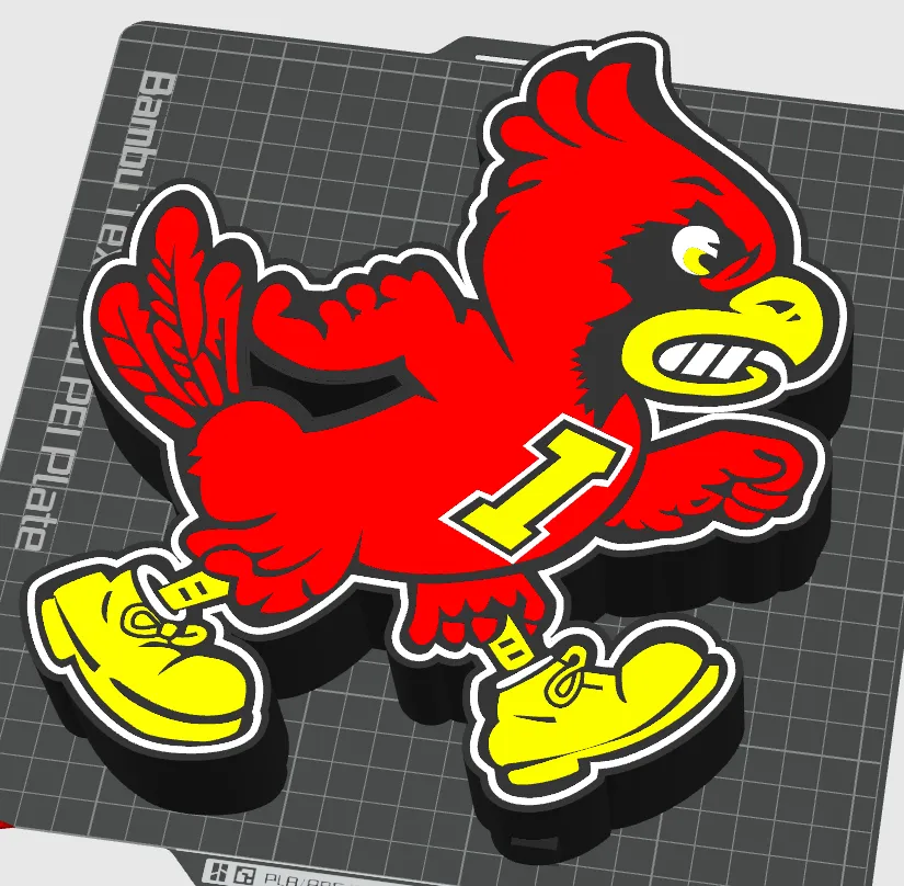 Iowa State Cy Cardinal LED Light Box with Stand by waltersworld3d ...