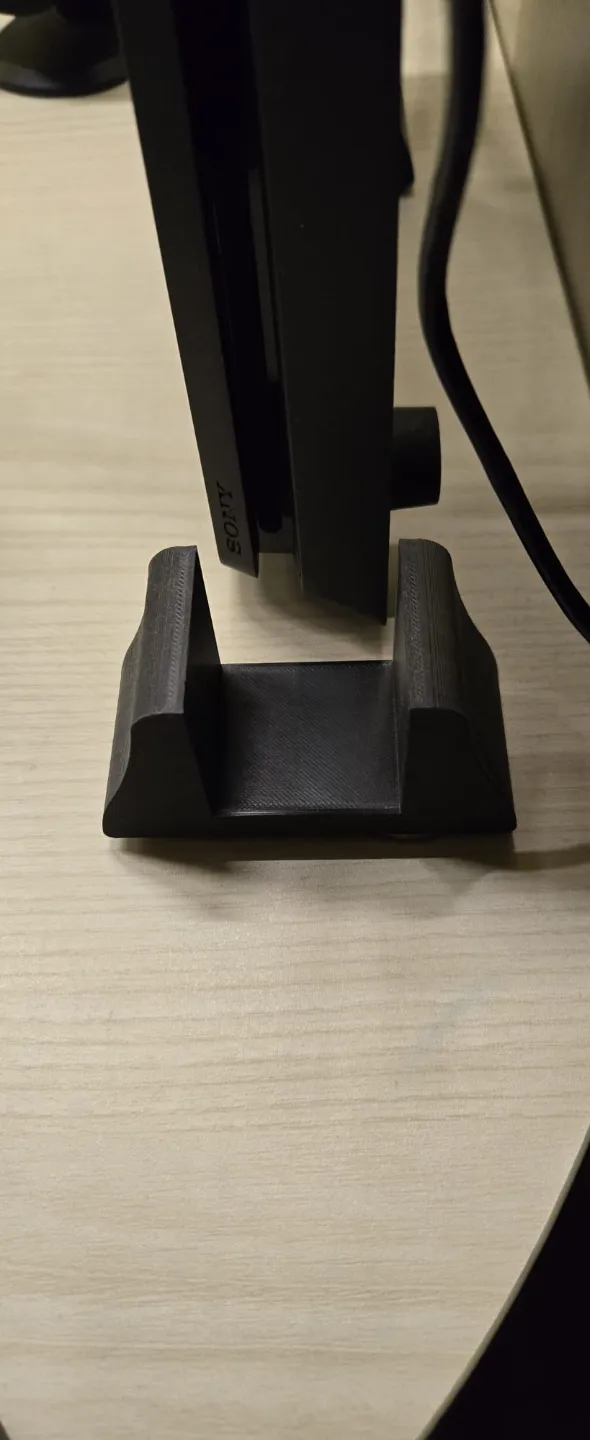 PS4 Slim vertical stand on table - Free 3D Print Model - MakerWorld