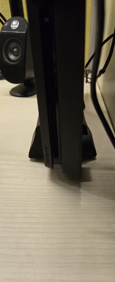 PS4 Slim vertical stand on table - Free 3D Print Model - MakerWorld