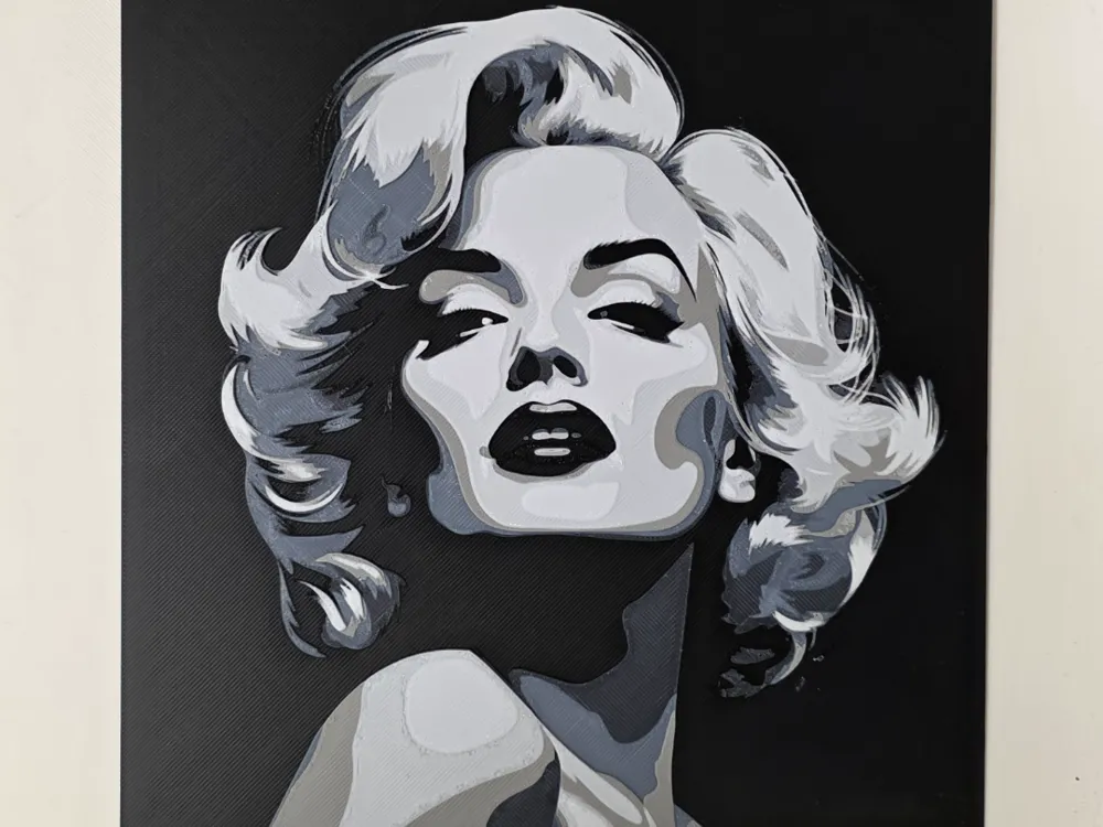 Marilyn Monroe Hueforge - Free 3D Print Model - MakerWorld