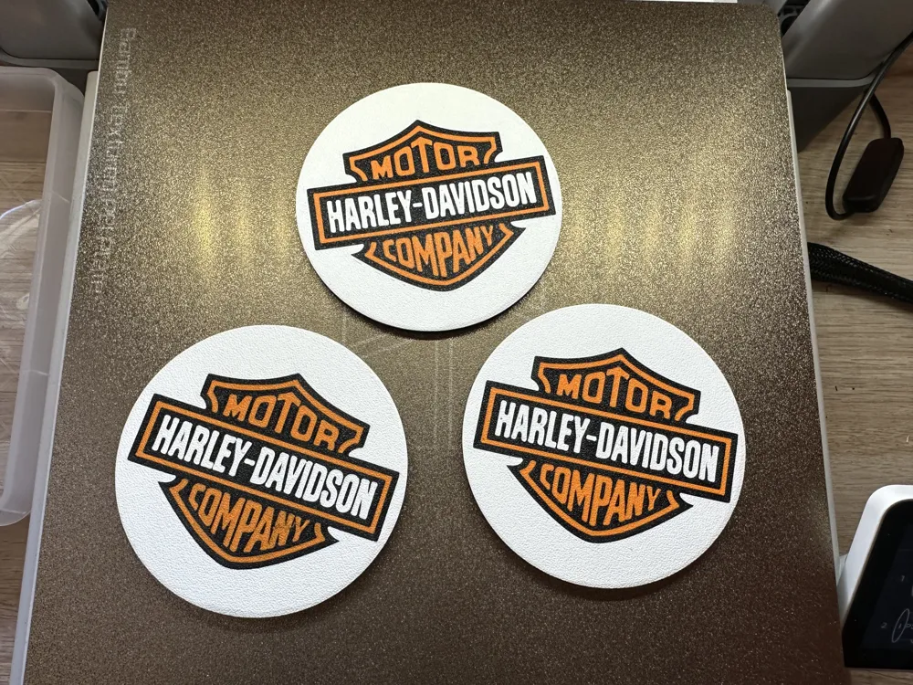 Coaster Harley Davidson - Free 3D Print Model - MakerWorld