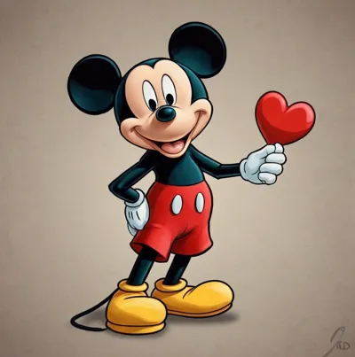 HueForge Mickey Mouse in love by lucamoretti86 - MakerWorld