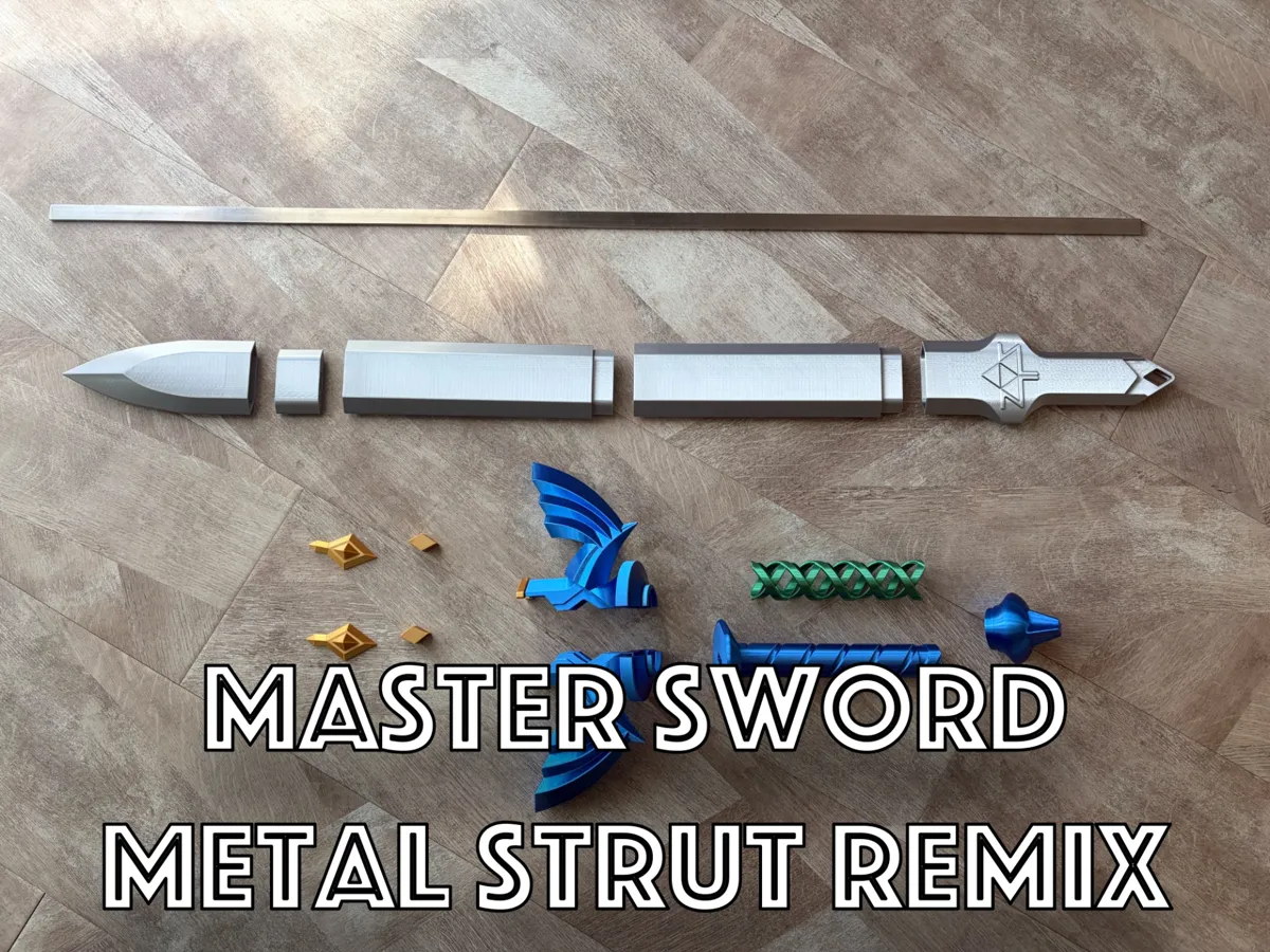 Master Sword Remix - Metal Support - Free 3D Print Model - MakerWorld