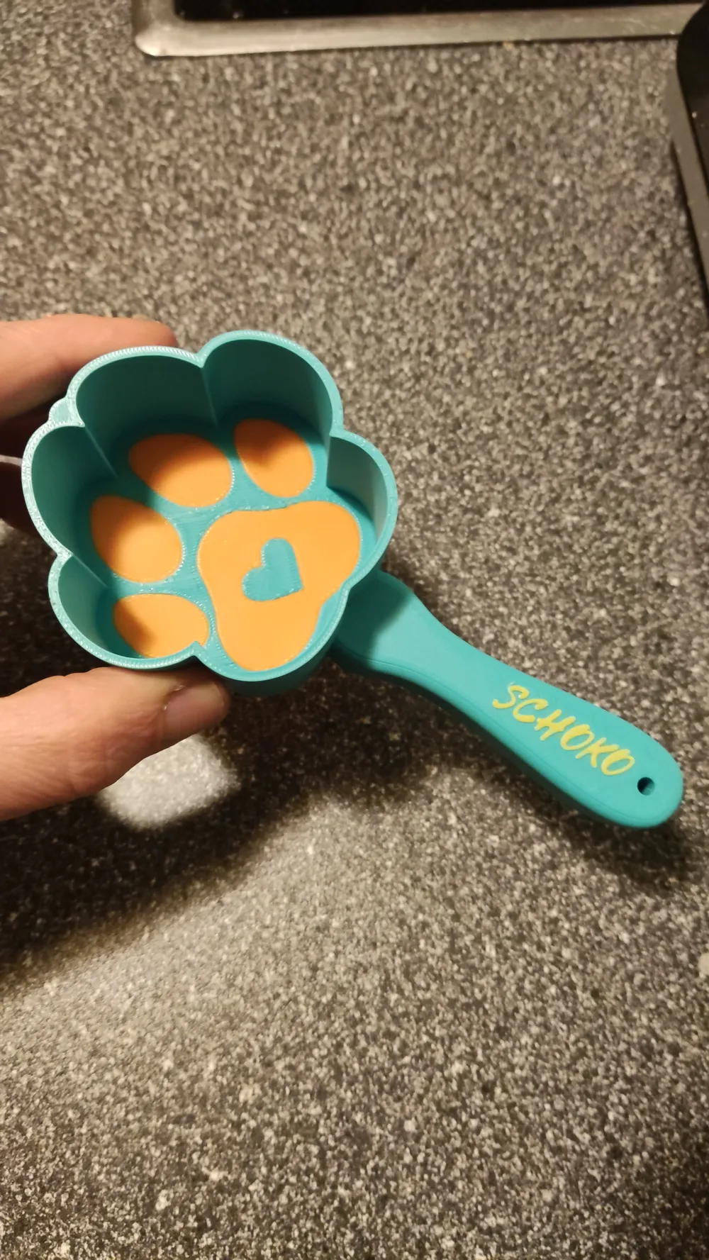 Dog Food Scoop Paw - Free 3D Print Model - MakerWorld