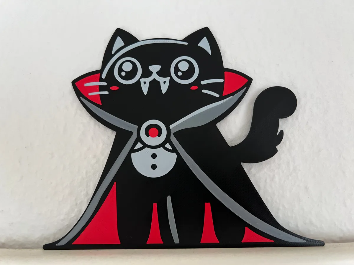 Dracula Cat Halloween Decoration - Free 3D Print Model - MakerWorld