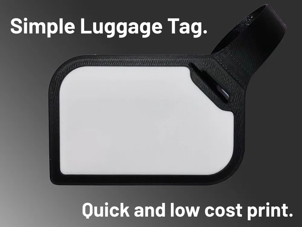 Simple Luggage Tag by Oisin MakerWorld: Download Free 3D Models